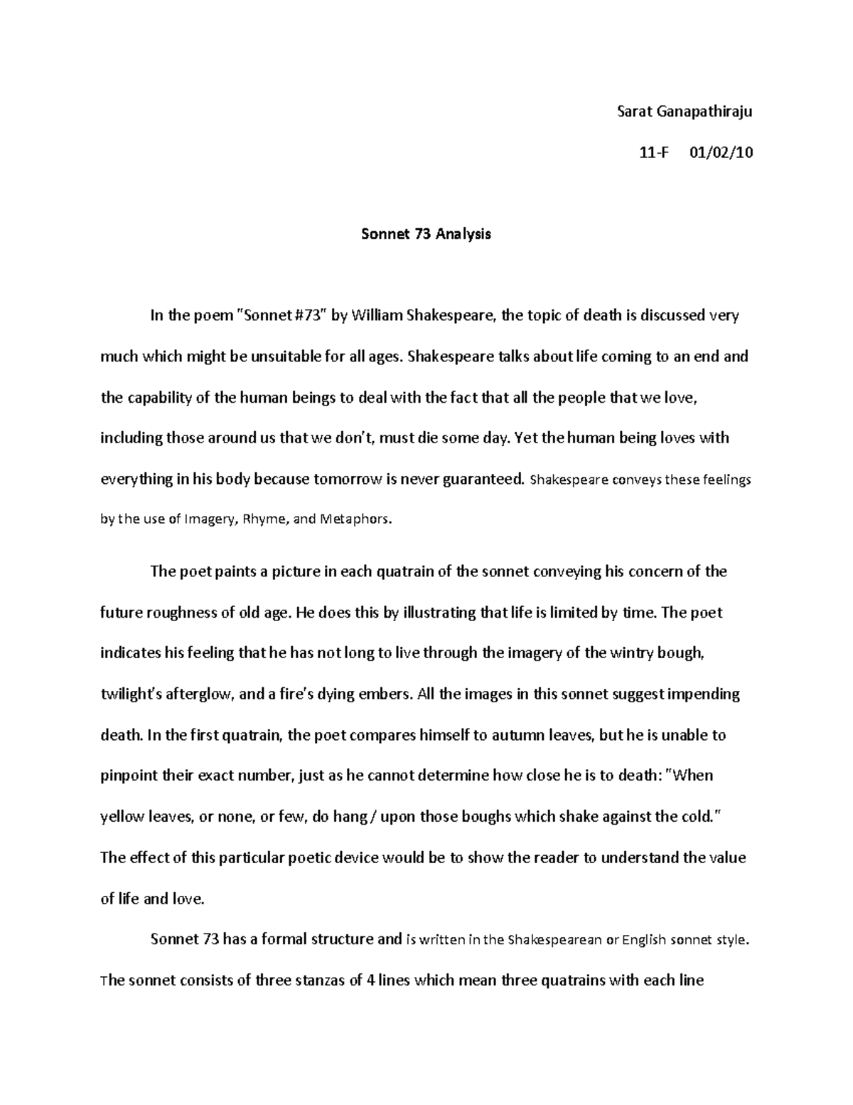 Sonnet 73 Analysis: Exploring Death in Shakespeare's Poetic Imagery ...