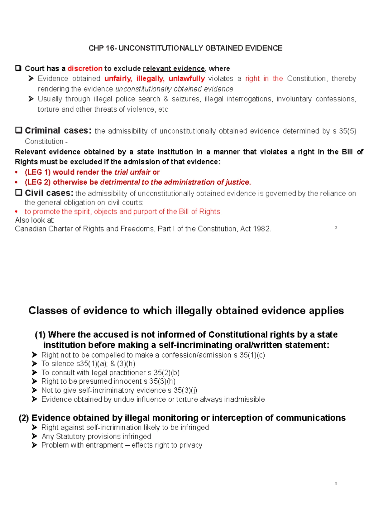 Final Exam Evidence Notes: Oral Testimony & Legal Principles - Studocu