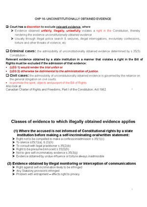 Final Exam Evidence Notes: Oral Testimony & Legal Principles - Studocu