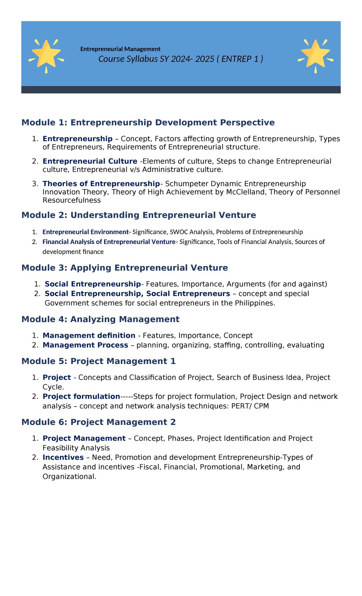 ENTREP 1 Course Syllabus: Entrepreneurship Development & Management ...