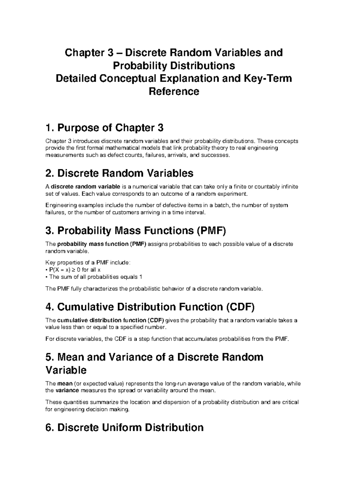 Chapter 3: Discrete Random Variables & Probability Distributions ...