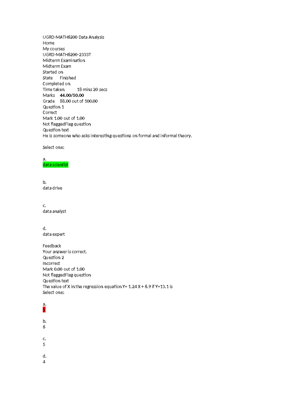 UGRD-MATH6200 Data Analysis Midterm Exam Overview and Questions - Studocu