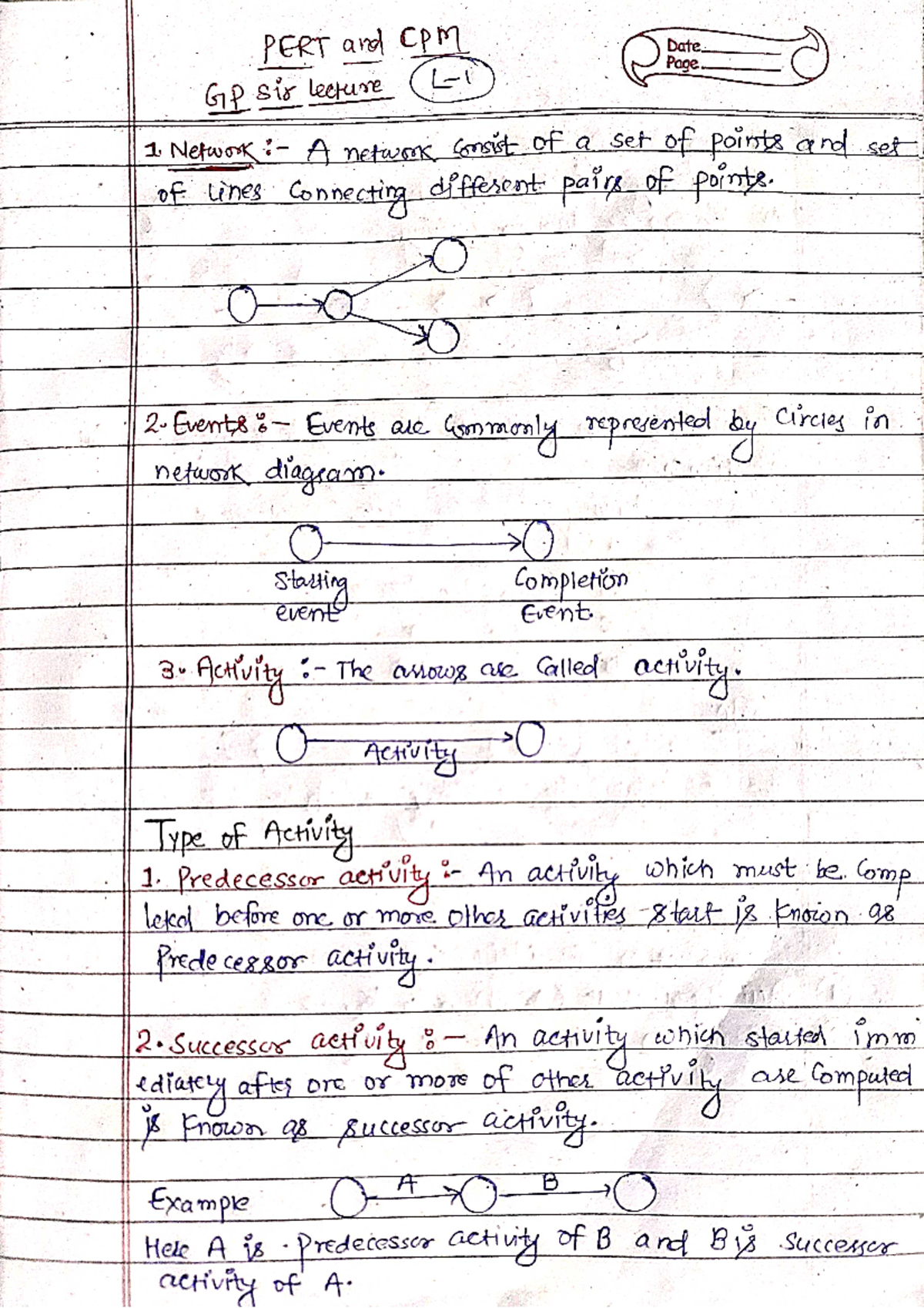 CPM and PERT Study Notes for Construction Planning and Management - Studocu