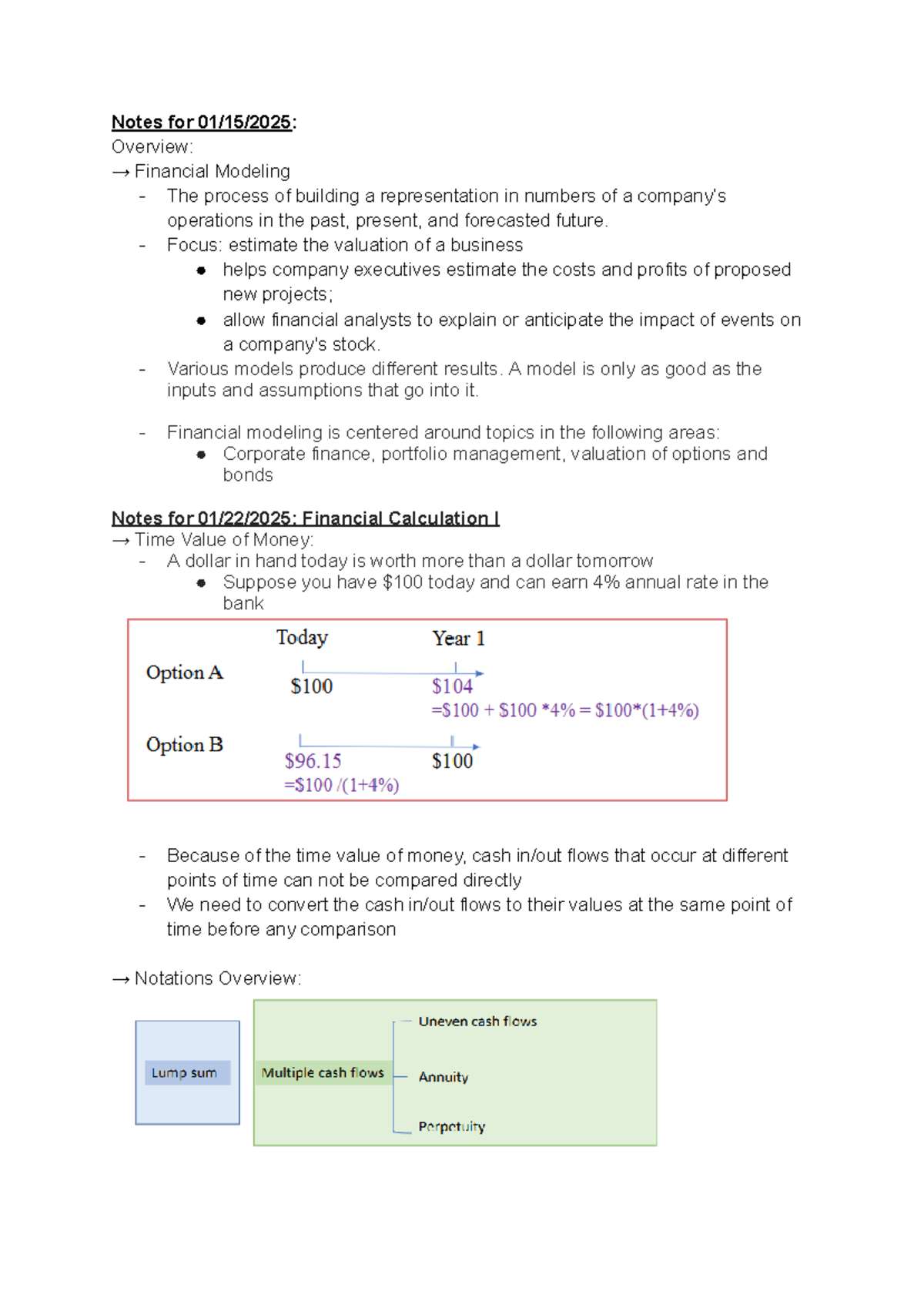 Financial Modeling Notes: Overview & Key Concepts - Studocu