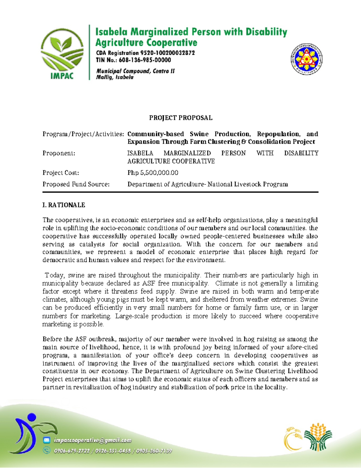 Community-Based Swine Production Project Proposal - Clustering ...