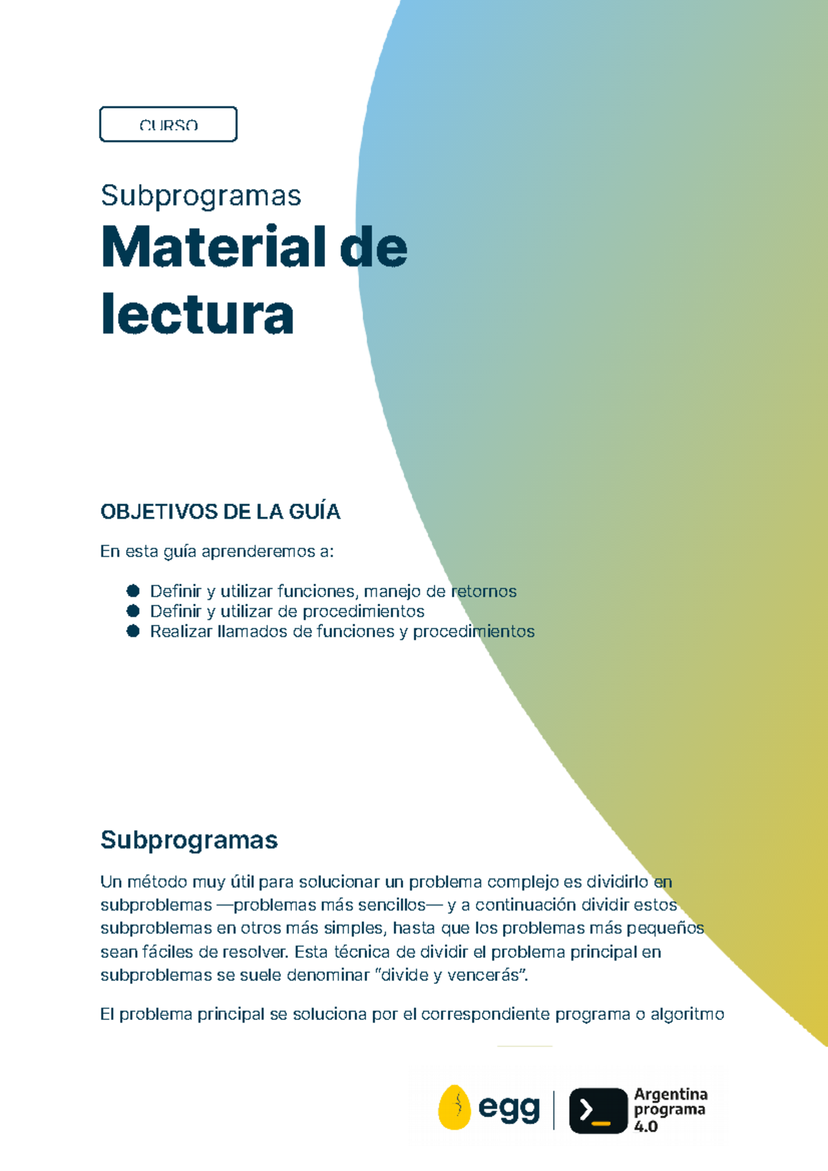 03 - Java Introducción P3: Funciones y Procedimientos en Subprogramas ...