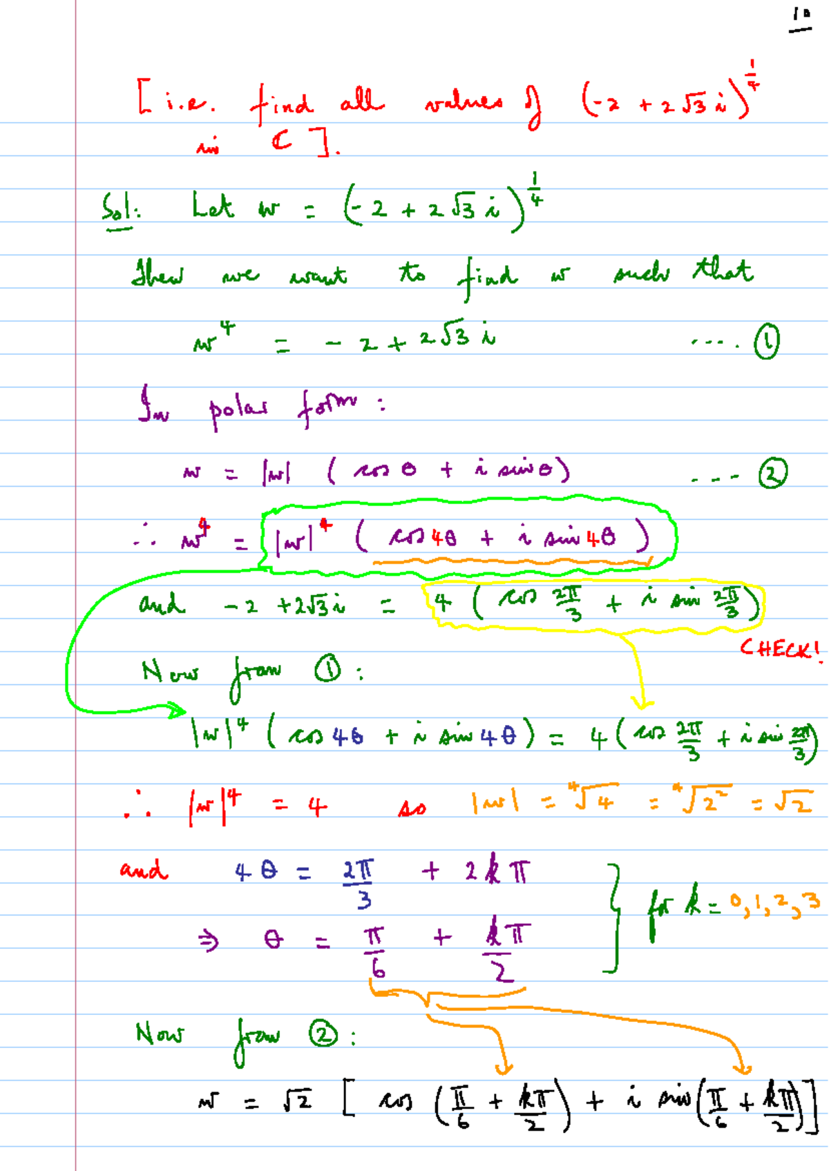 30 Complex Numbers - Practice: Finding Values in Polar Form - Studocu