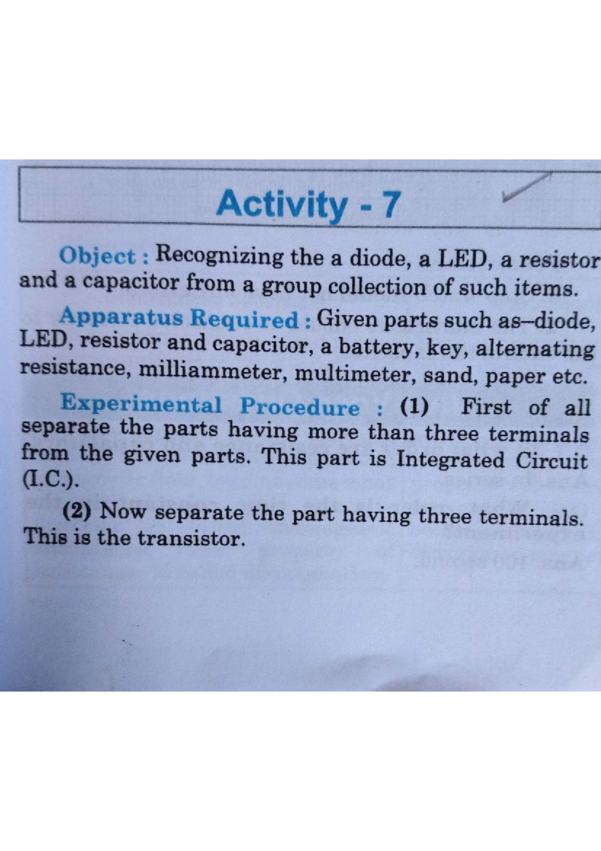 Activity 7: Identifying Diodes, LEDs, Resistors, and Capacitors - Studocu