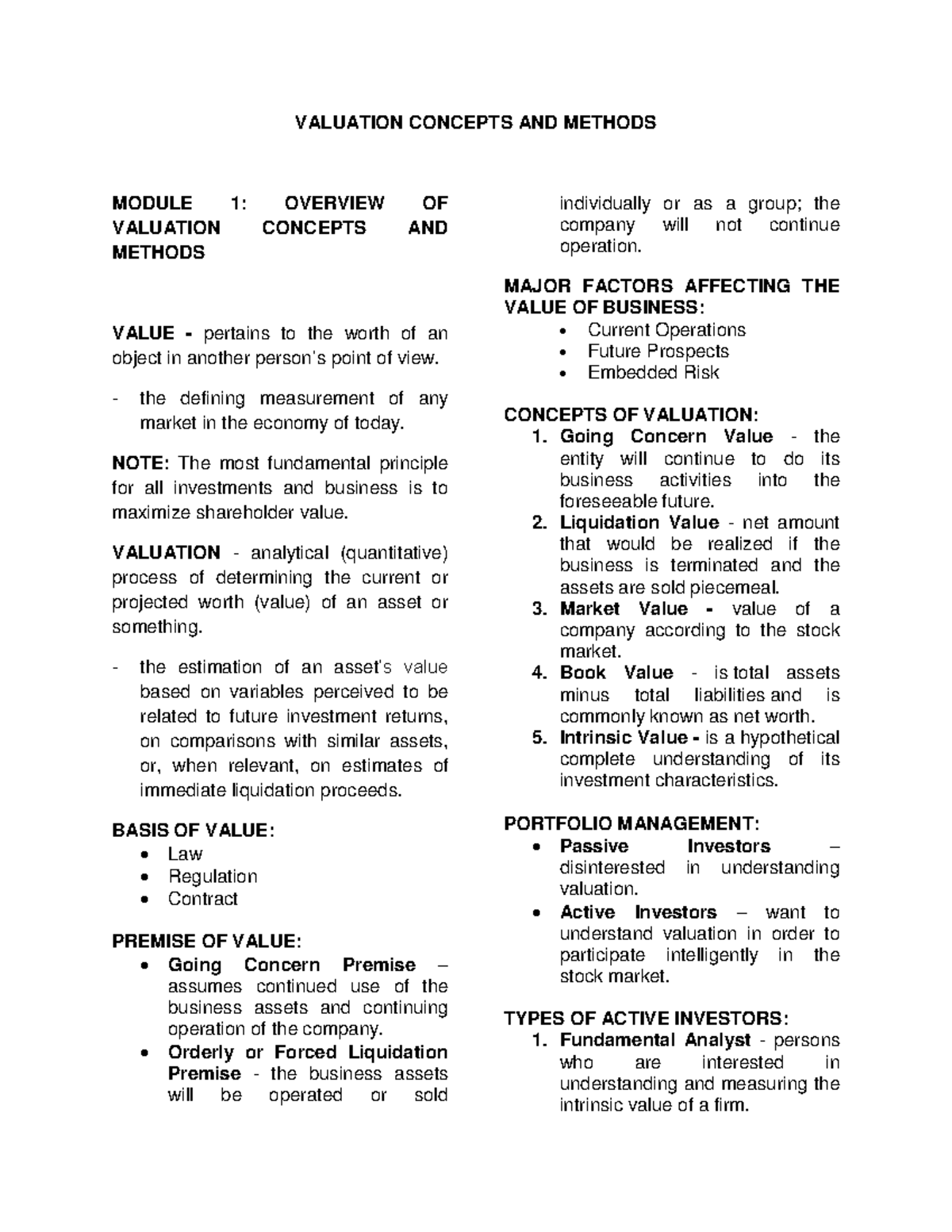 Valuation Concepts and Methods: Overview, Techniques, and Importance ...