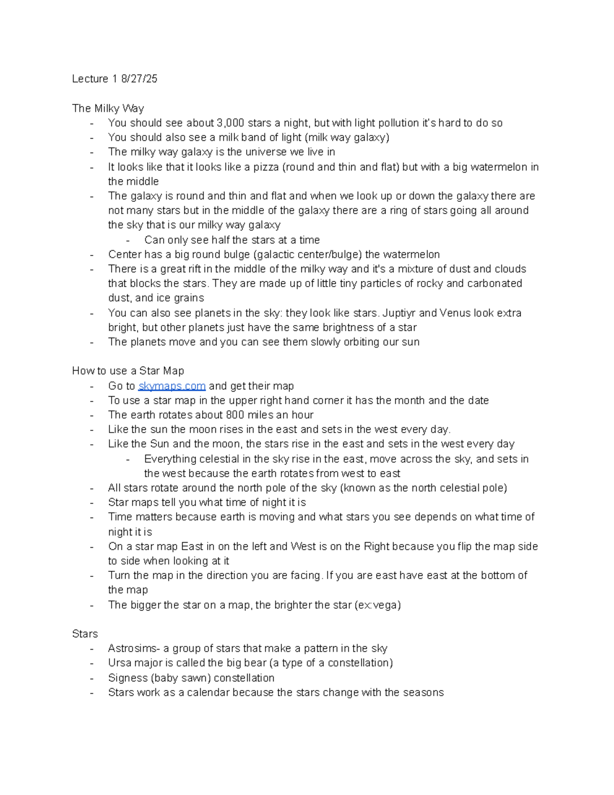 Astronomy Lecture Notes: Celestial Sphere & Navigation ASTR 101 - Studocu