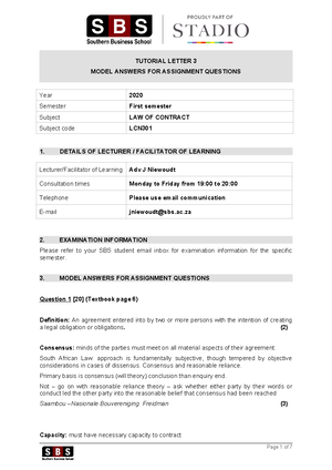 [Solved] Milo concluded a contract with Senzo wherein the parties ...