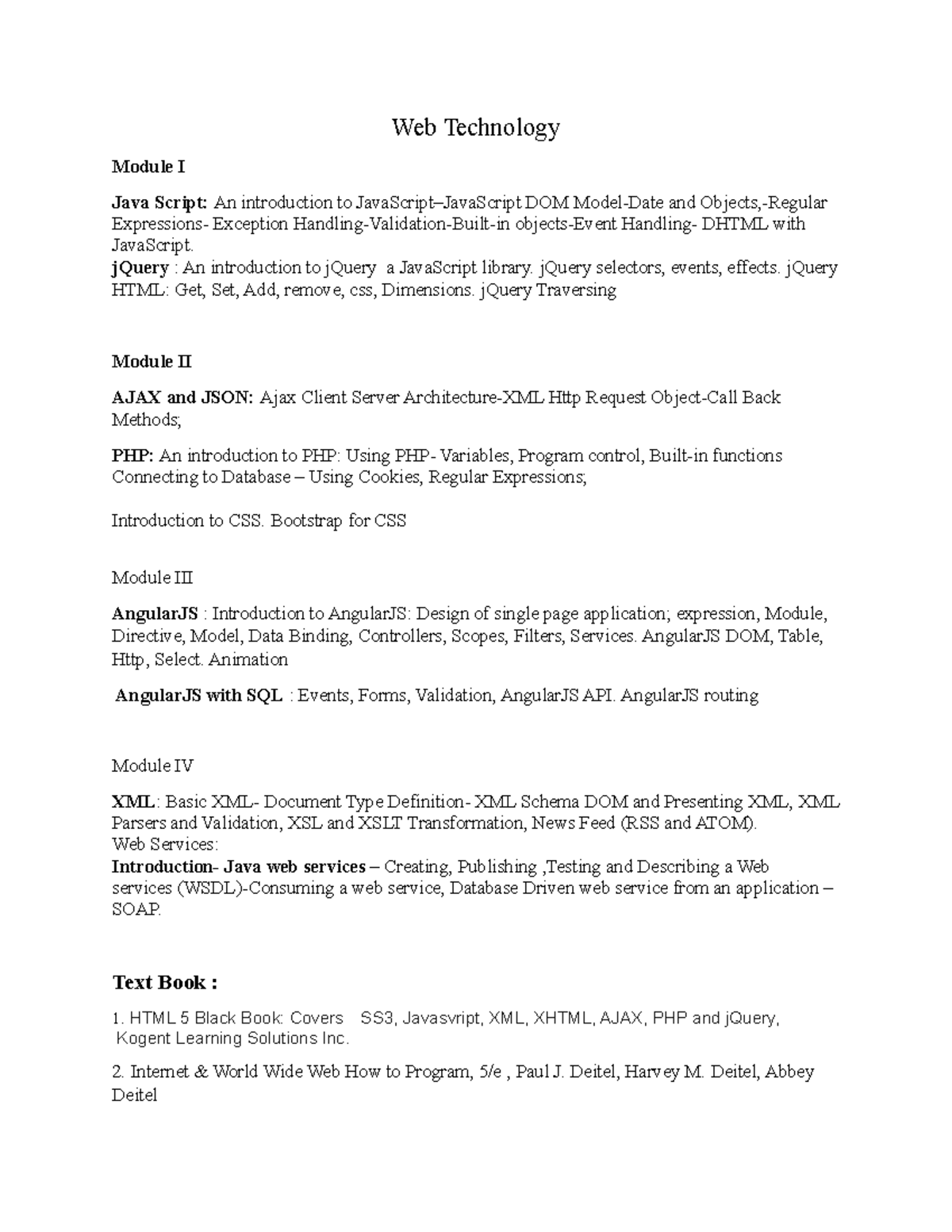 Web Technology Course Notes (Course Code: WT101) - Studocu