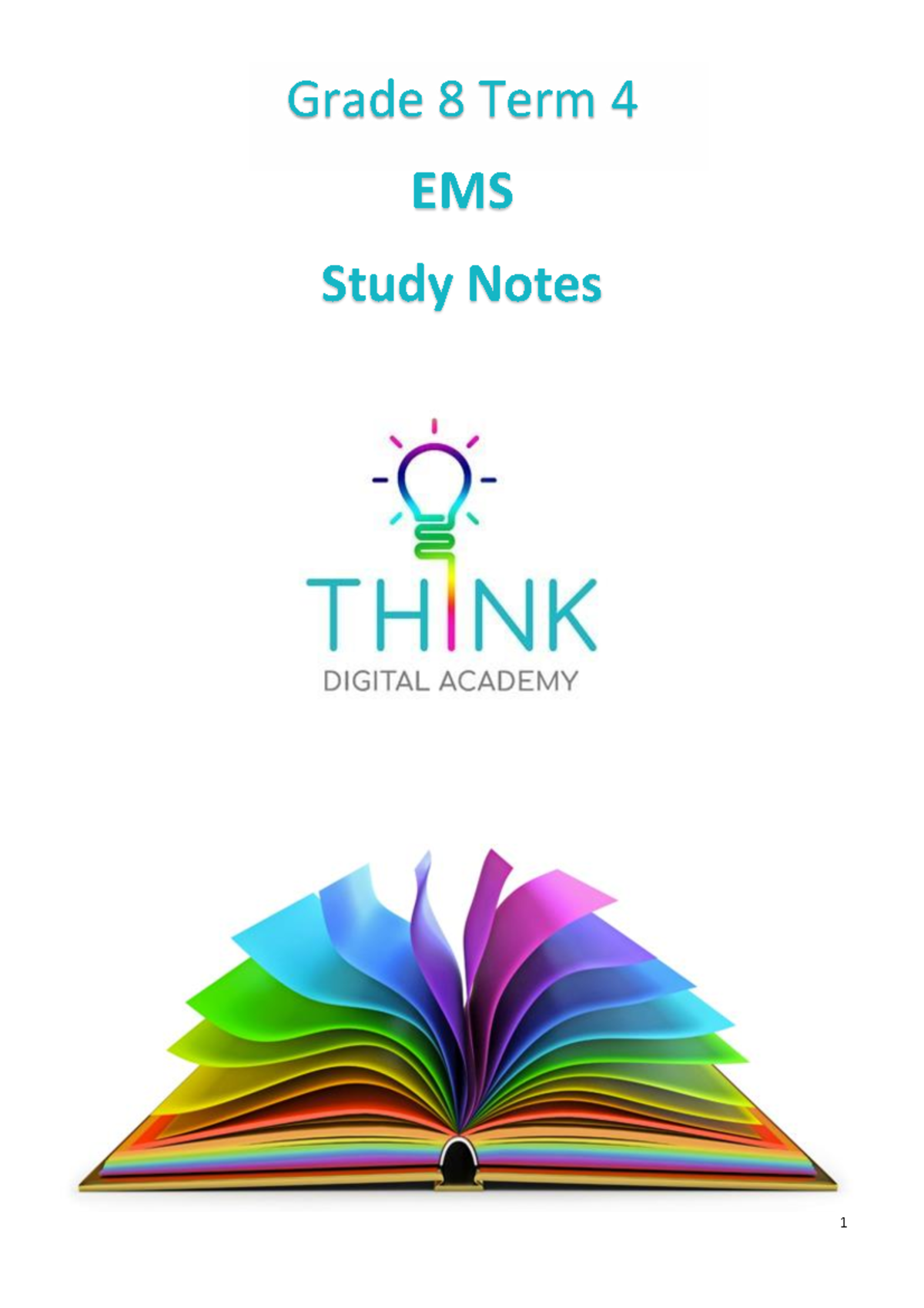 Grade 8 EMS Term 4 Study Notes: Entrepreneurship & Management - Studocu