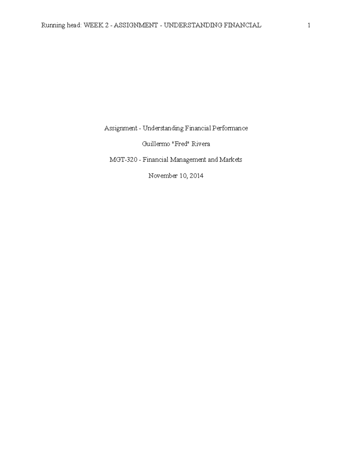 Academia Week 2 Assignment Understanding - Running head: WEEK 2 ...