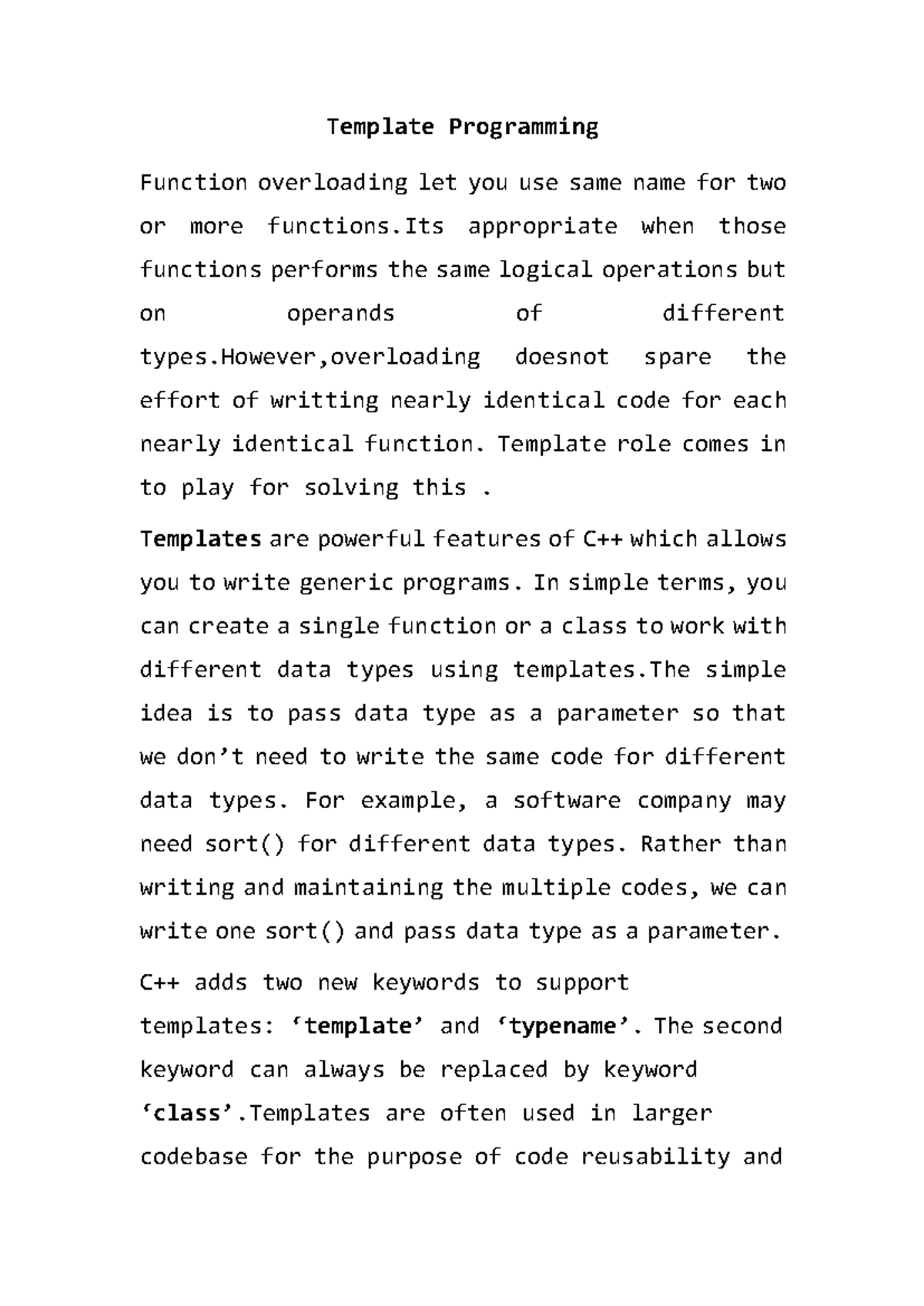 Chap006 - Template Programming: Function Overloading & Class Templates ...