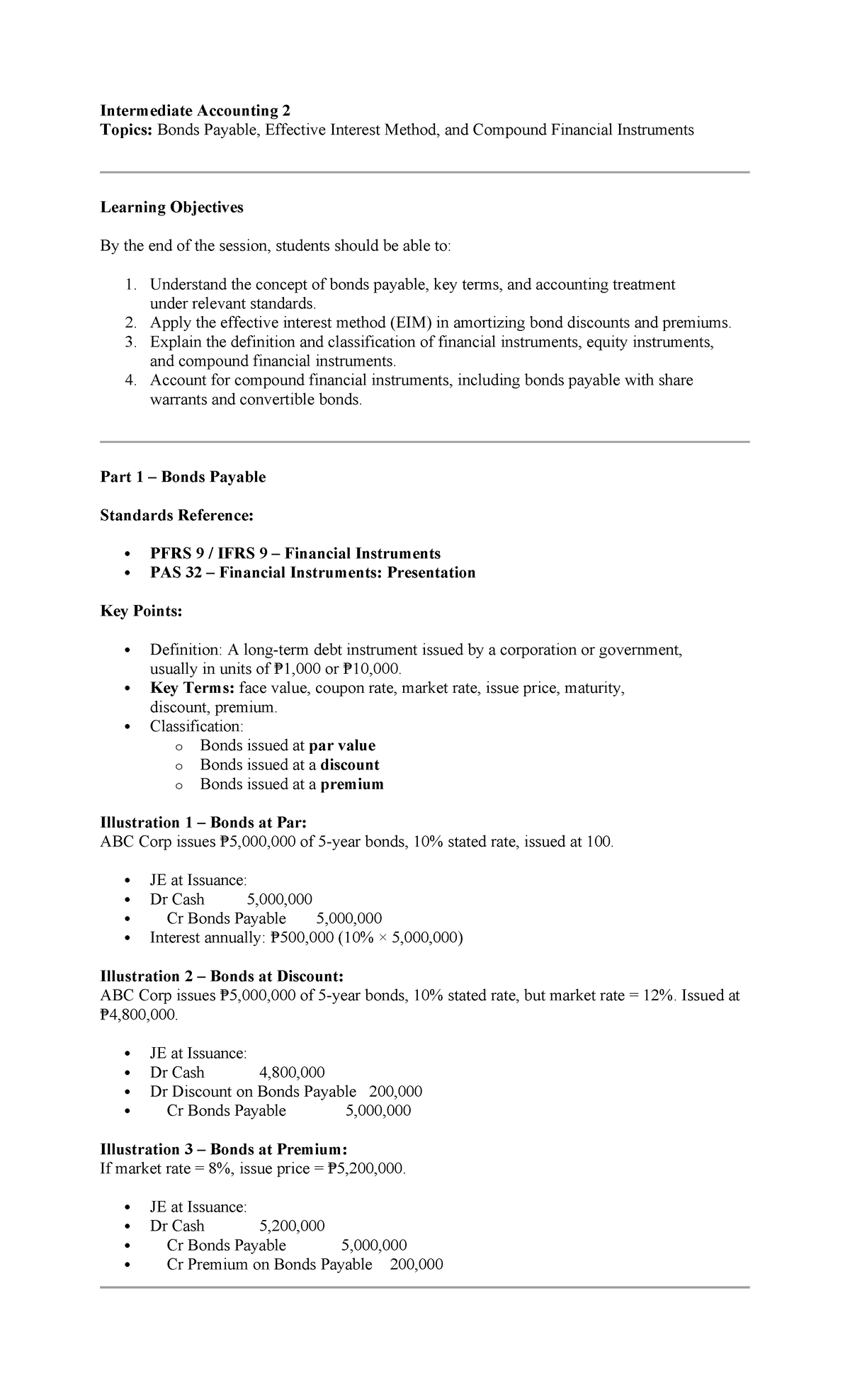 Intermediate Accounting 2: Bonds Payable & Effective Interest Method ...