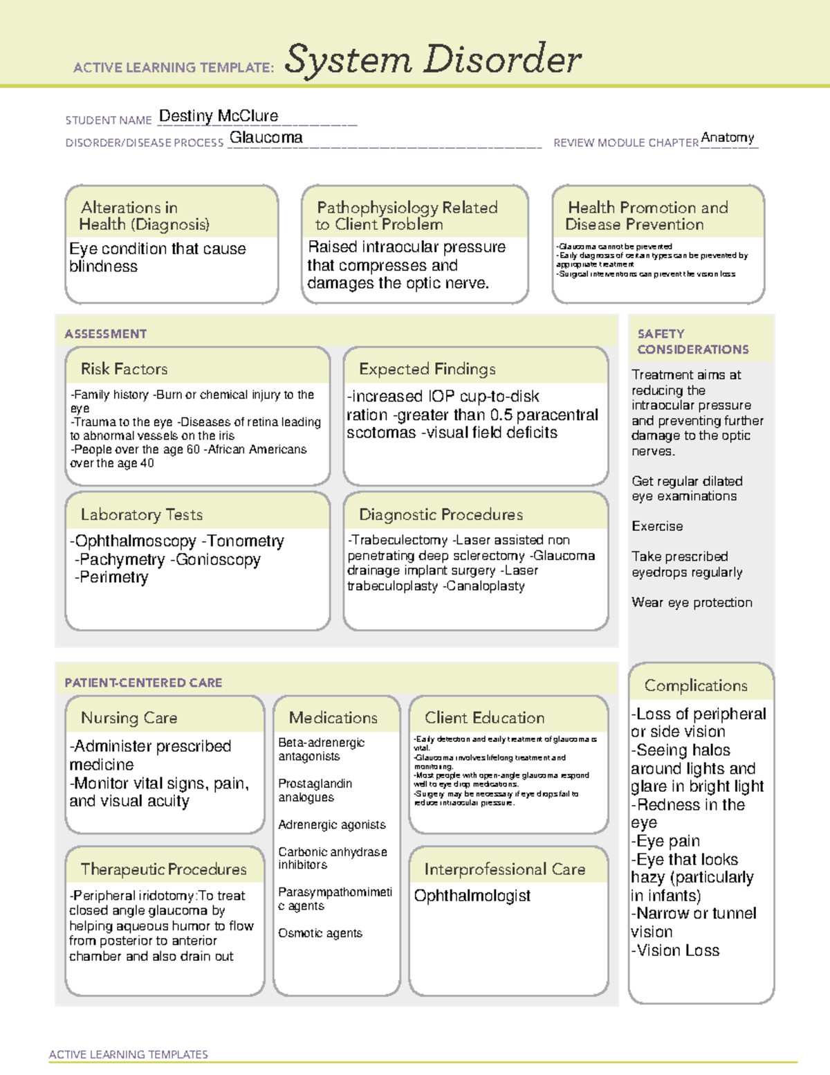 Active Learning Treatment Glaucoma - ACTIVE LEARNING TEMPLATES System ...