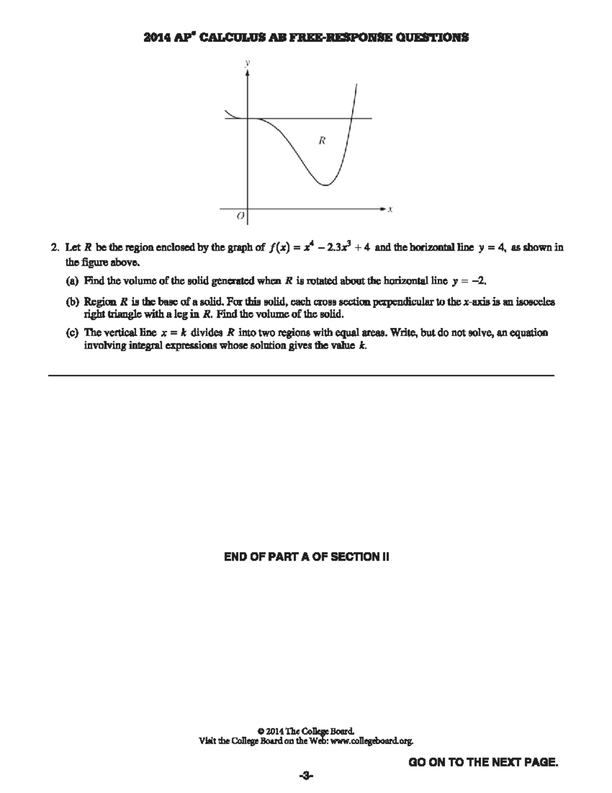 2014 AP Calculus AB FRQ Practice Questions and Solutions - Studocu