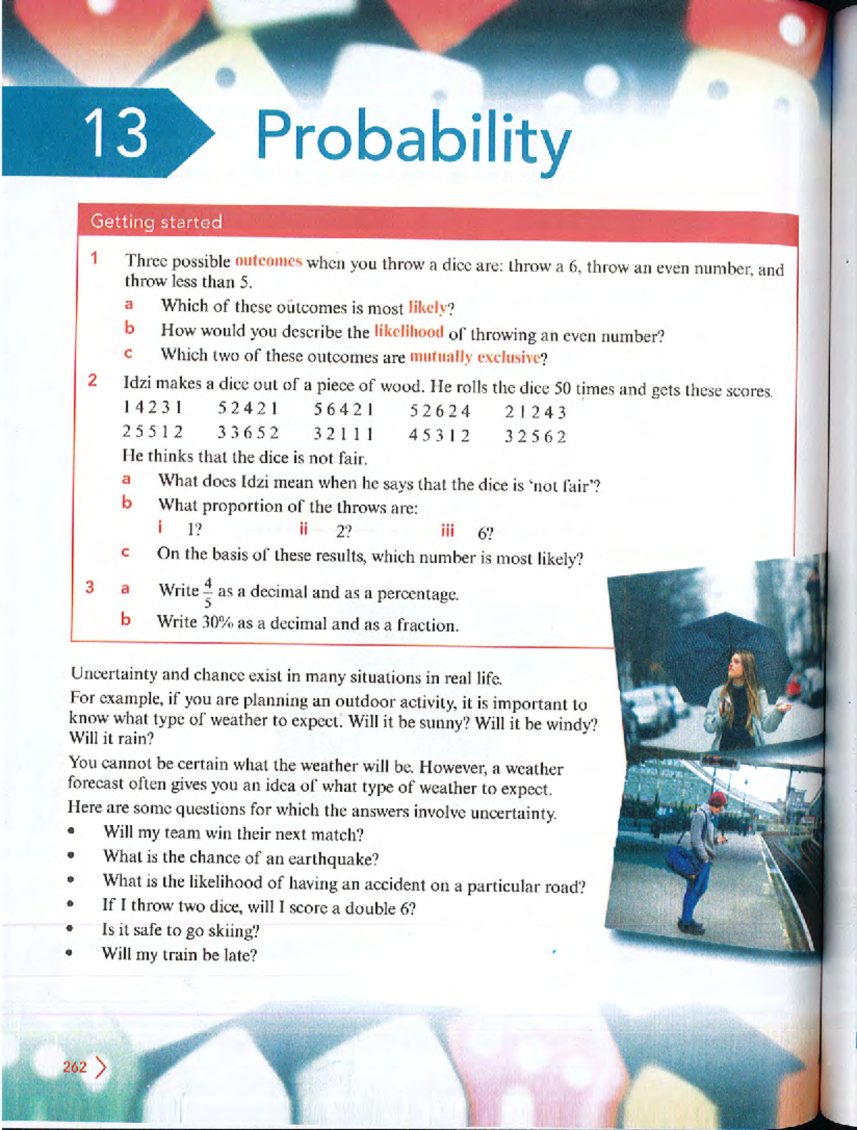 13 Probability: Understanding Outcomes and Likelihoods in Math - Studocu