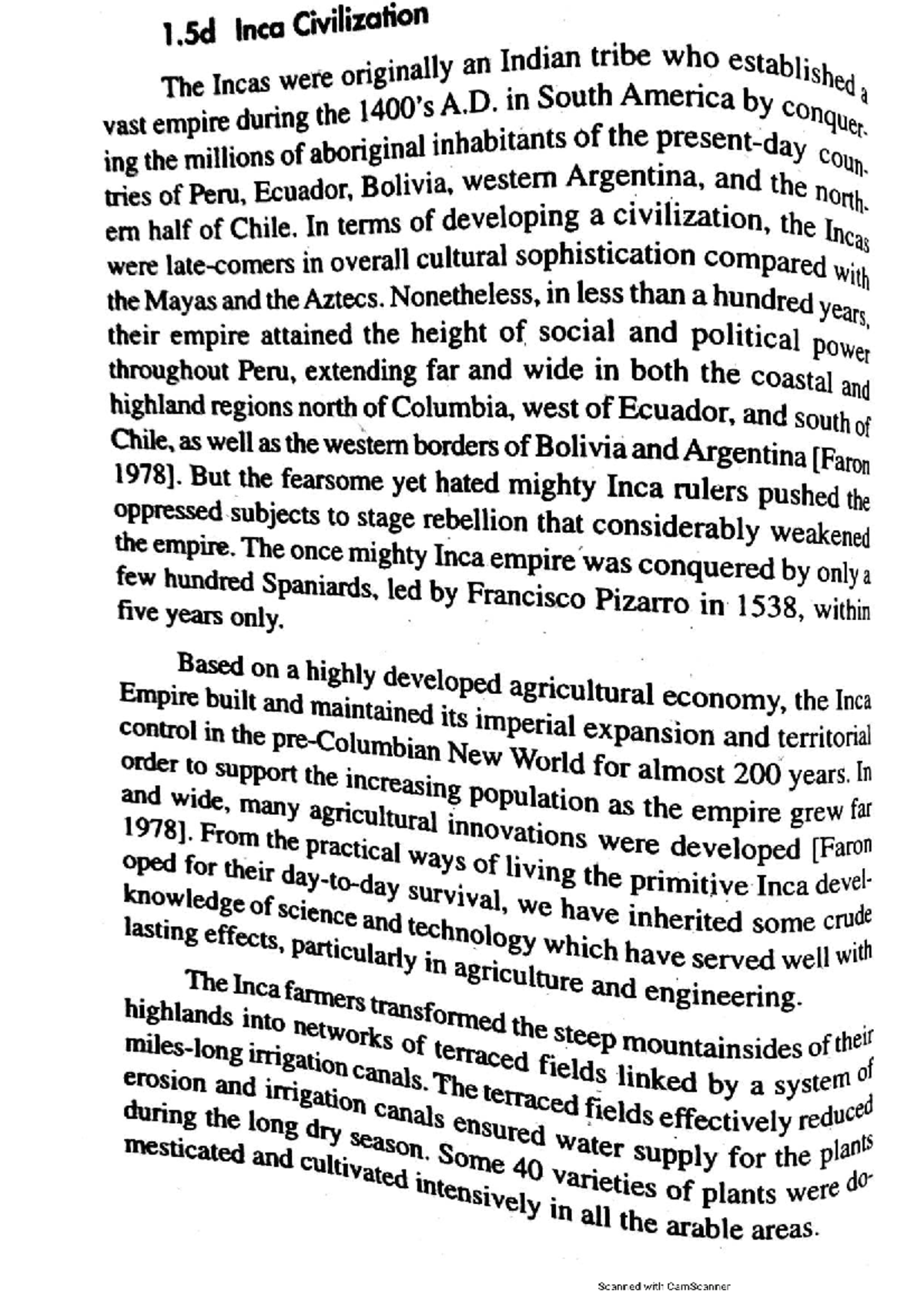 Inca Civilization Overview - STS Notes on Empire and Innovations - Studocu