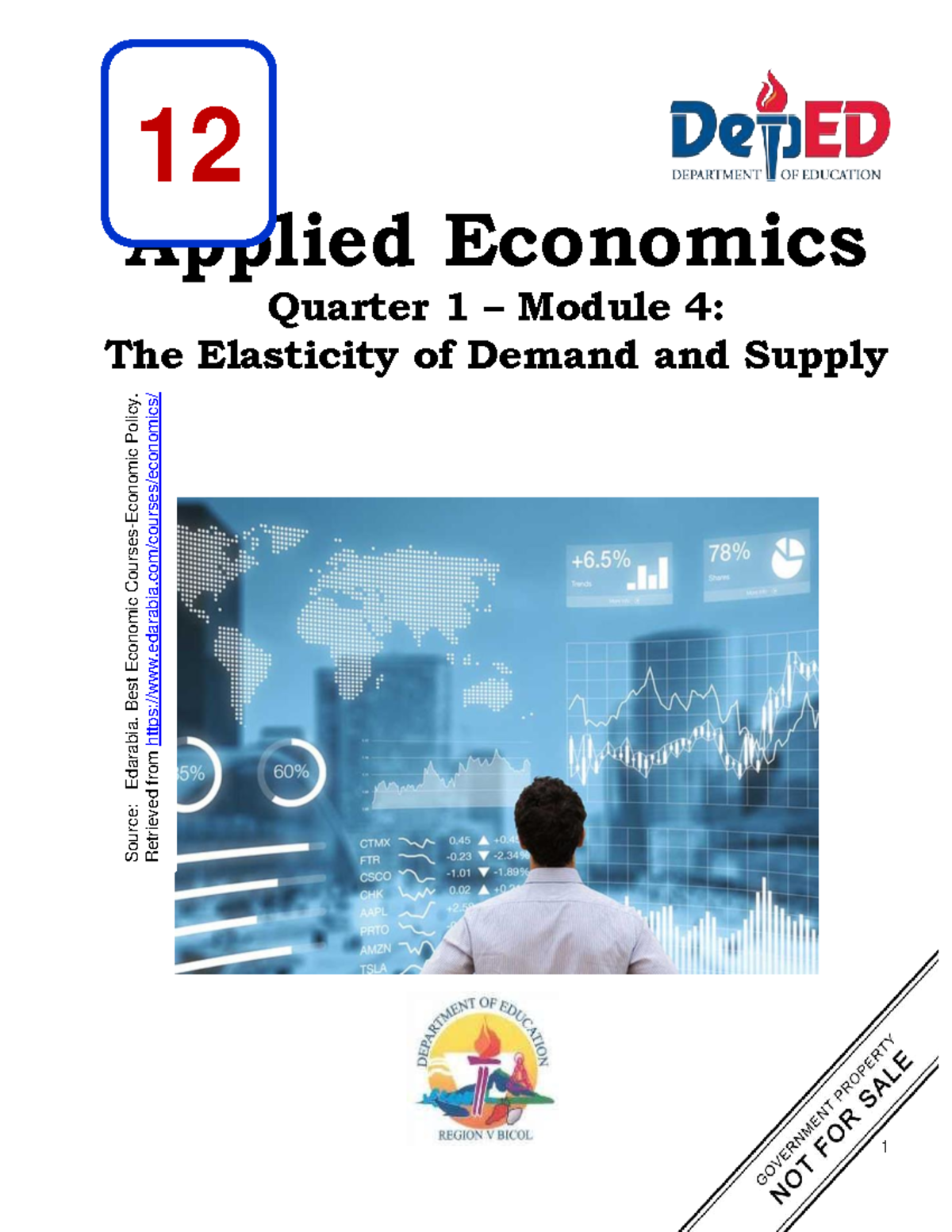 Applied Economics G12 Q1 Module 4: Elasticity of Demand & Supply - Studocu