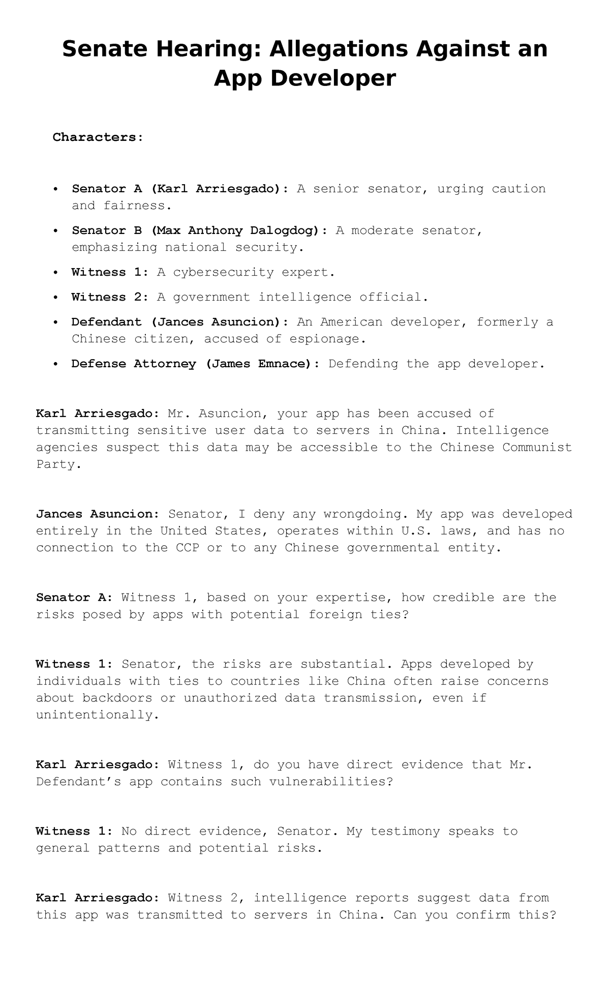 ORAL-COM-2023: Senate Hearing Script Study Notes on App Developer Case ...