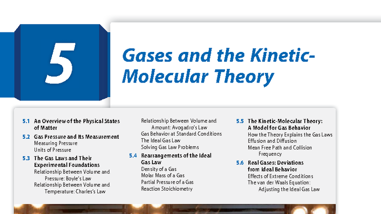 Unit 5: Gases - Overview, Laws, and Applications (Chemistry 7e) - Studocu