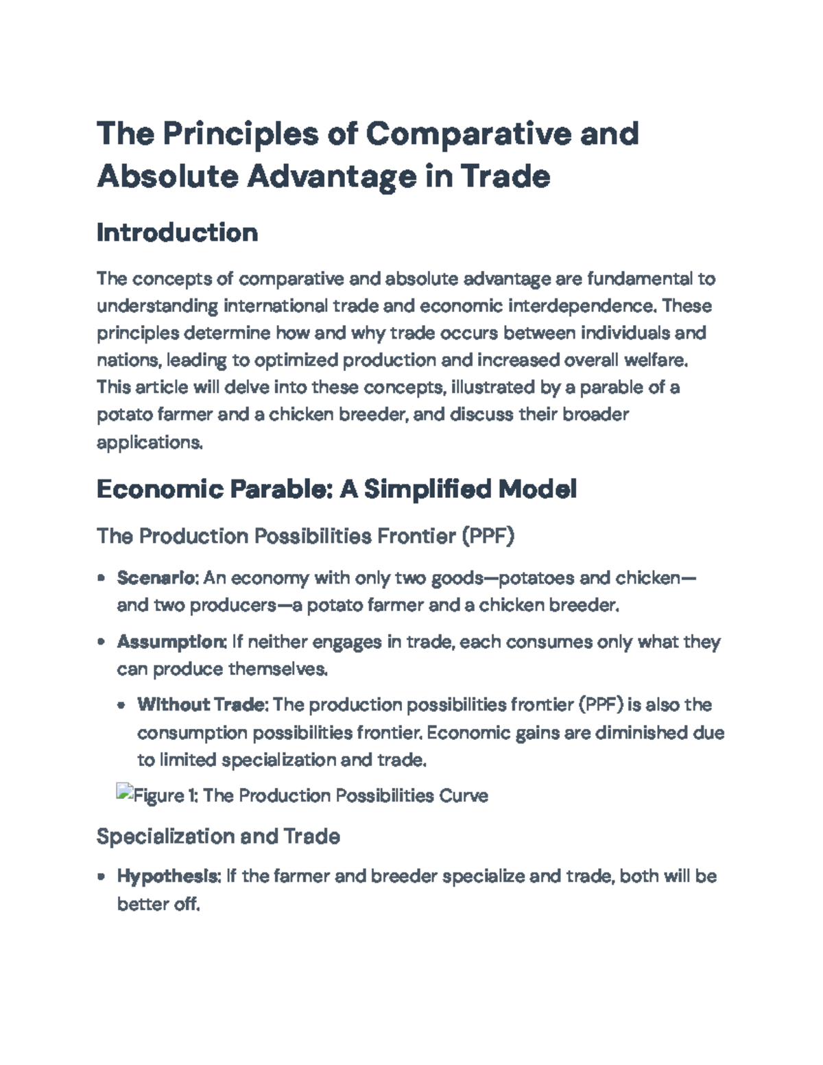 Principles of Comparative & Absolute Advantage in Trade: An Overview ...