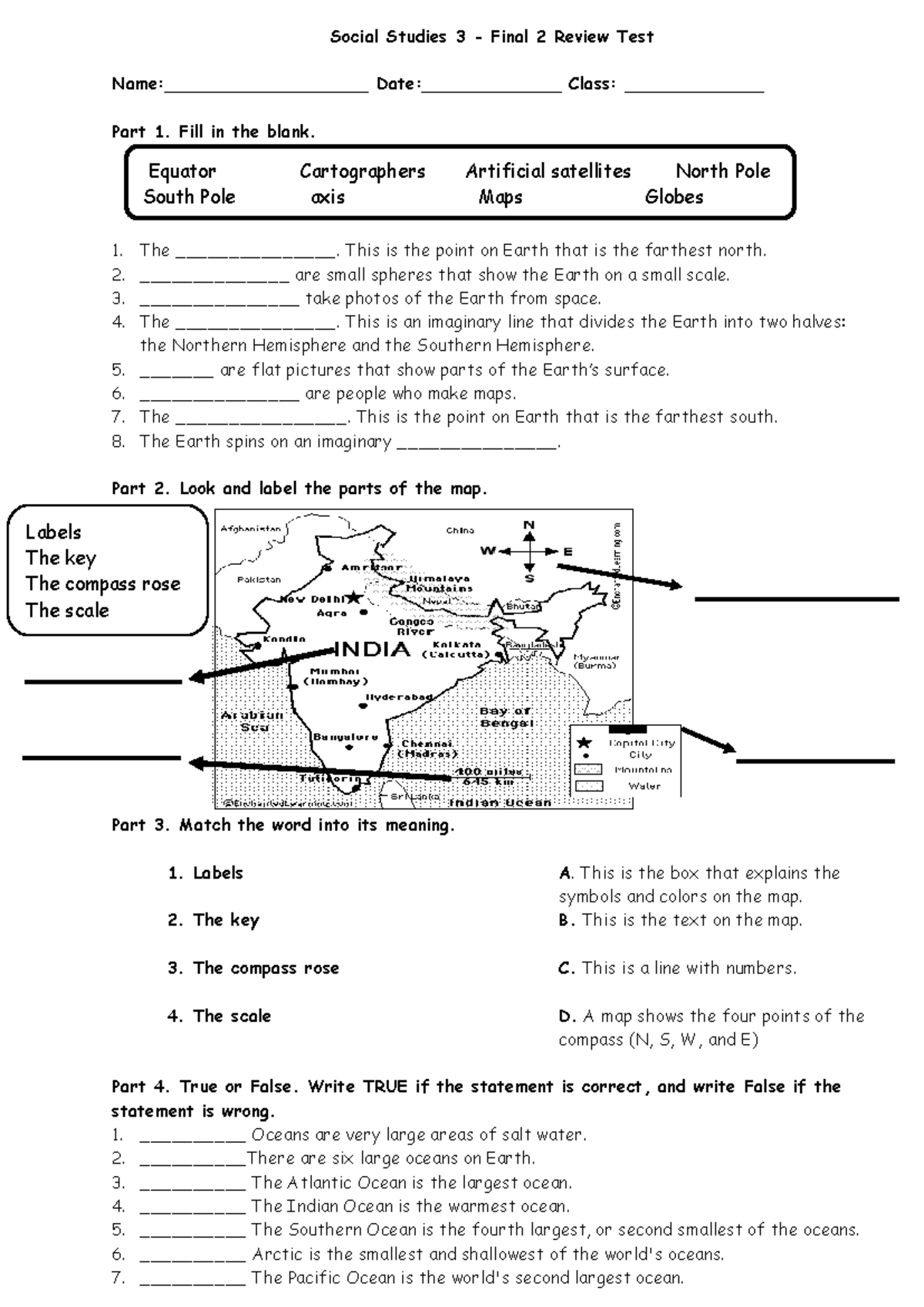 Social Studies 3-Review for Final Test 2 - Social Studies 3 - Final 2 ...