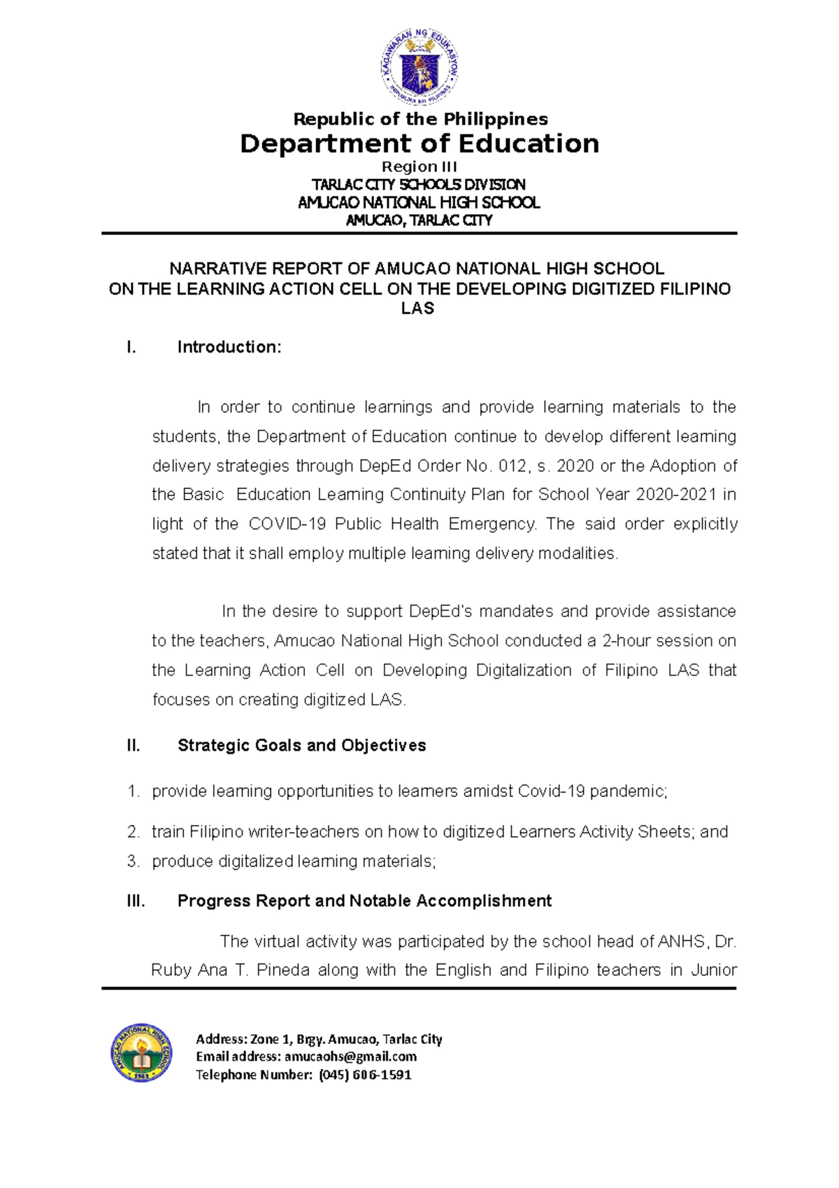 SBFP- Action-PLAN 2021-2022 - School Based Feeding Program Action Plan ...