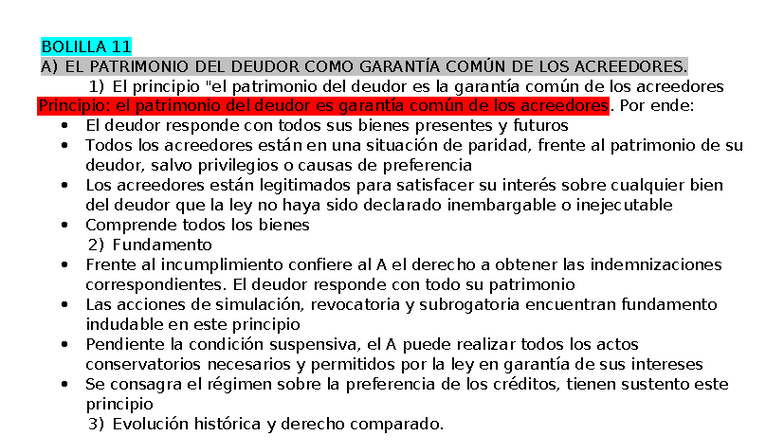 Resumen Oblig 2 - Final Exam: El Patrimonio del Deudor y Garantías ...
