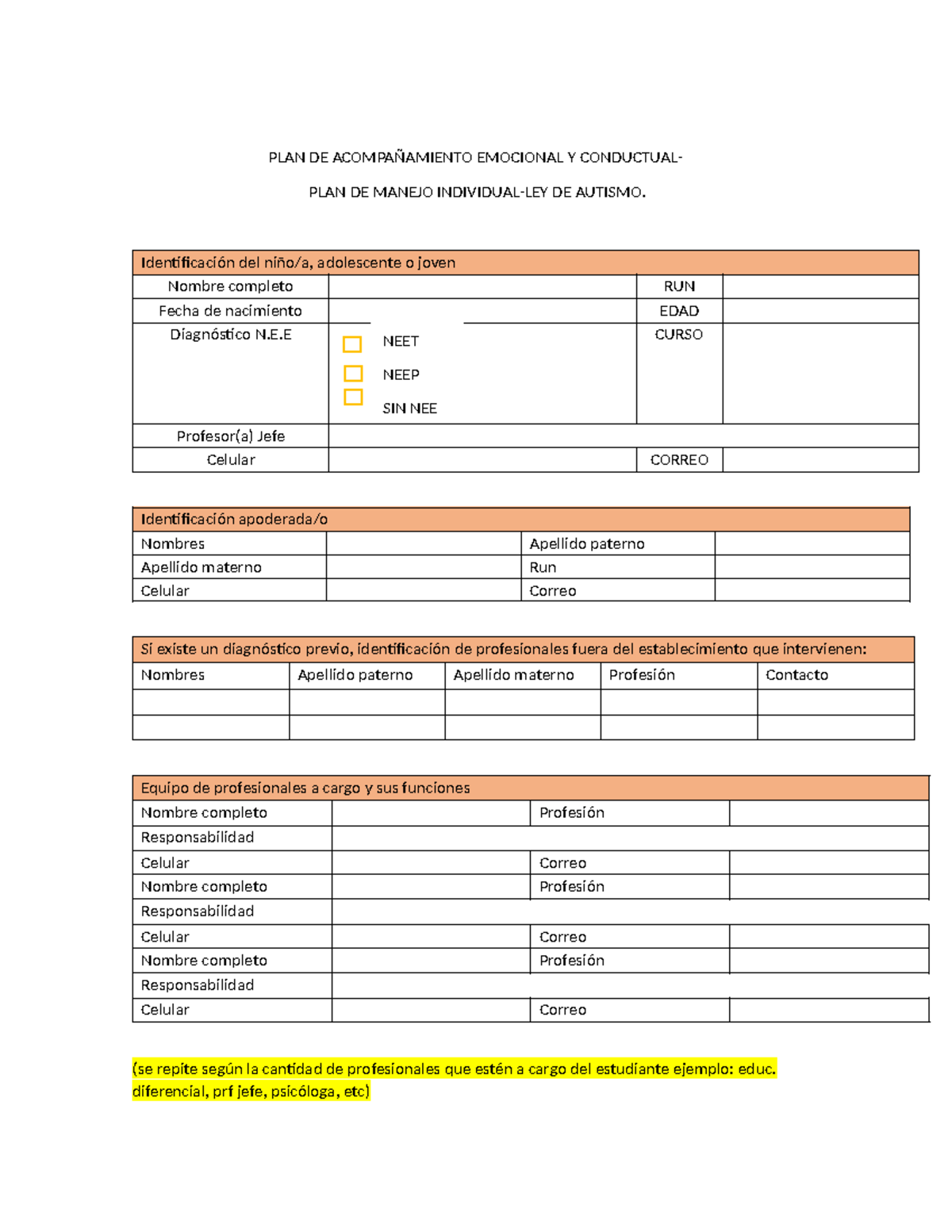 PAEC 2 - FORMATO DE ACOMPAÑAMIENTO EMOCIONAL Y CONDUCTUAL - Studocu