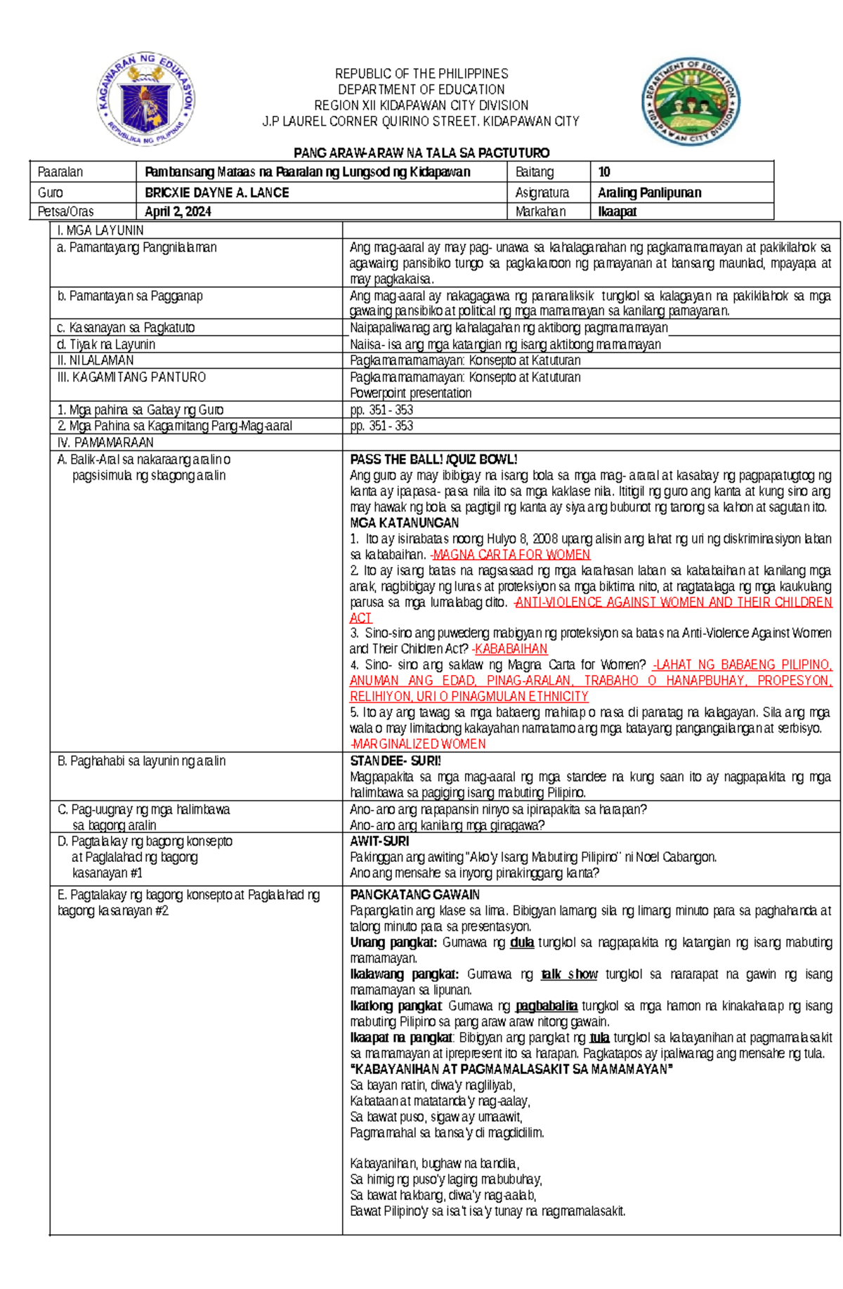Pagkamamamayan: Kahalagahan at Aktibong Pakikilahok (Araling Panlipunan ...