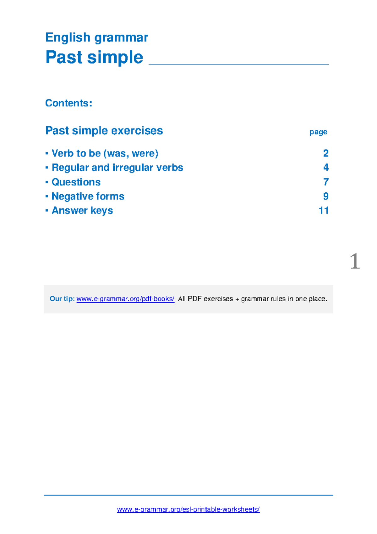 Past Simple Exercises: Grammar Practice and Answer Keys - Studocu