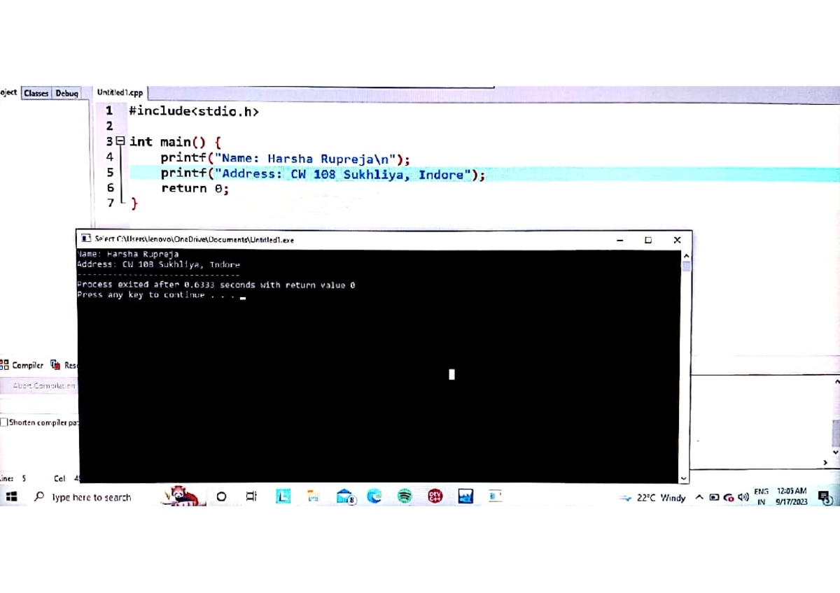 Practical 1: Debugging C++ Code with Object Classes and Functions - Studocu