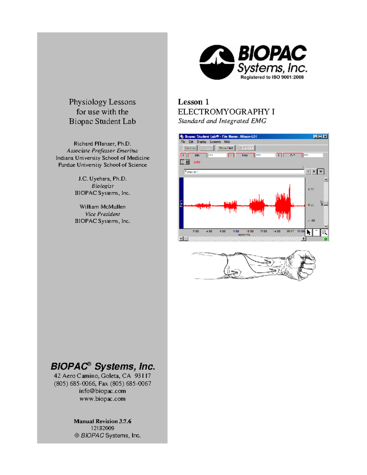 BIO 101 Lesson 1: Electromyography (EMG) Procedures and Analysis - Studocu