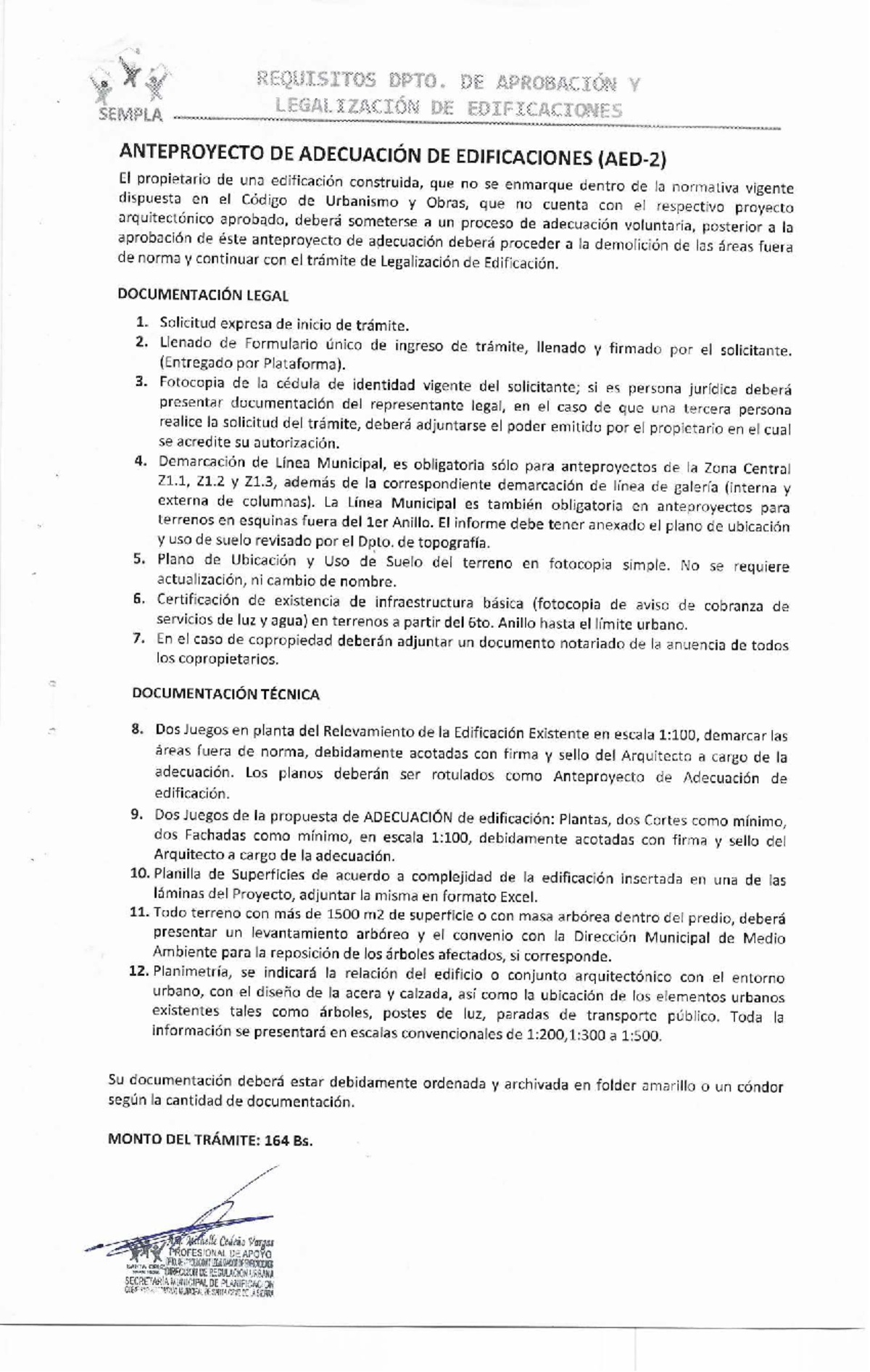 Requisitos para Legalización de Edificaciones - DPTO. SANTA CRUZ - Studocu