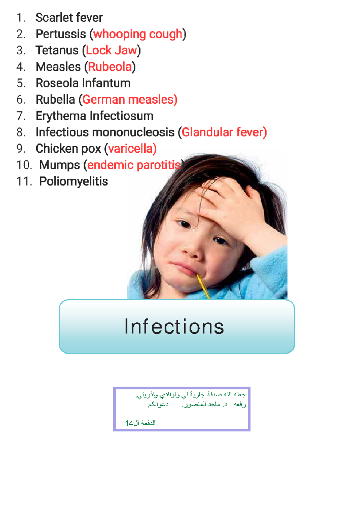 Infections 251211: Illustrated Notes on Scarlet Fever, Pertussis, and ...
