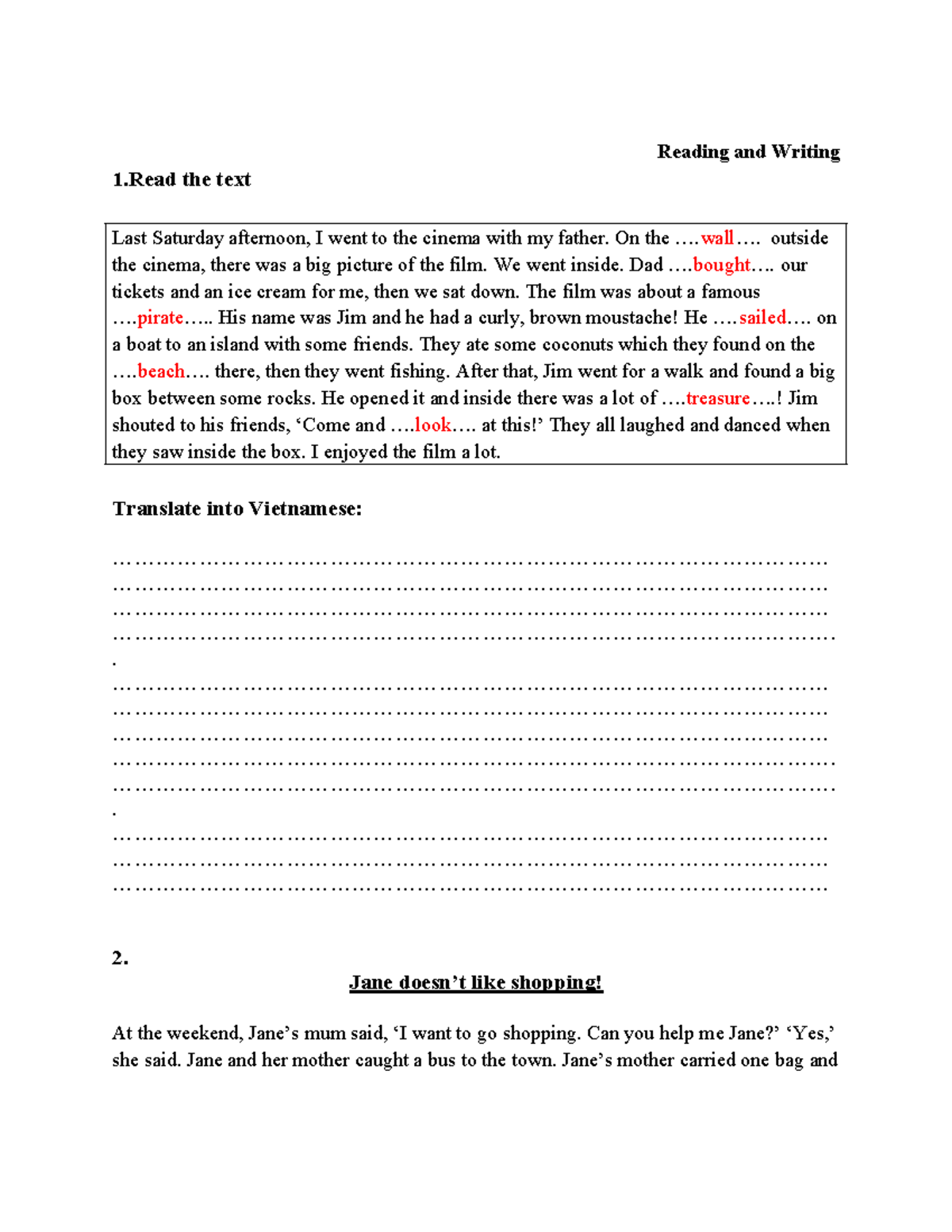 Reading and Writing 2: Engaging Stories and Translations - Studocu