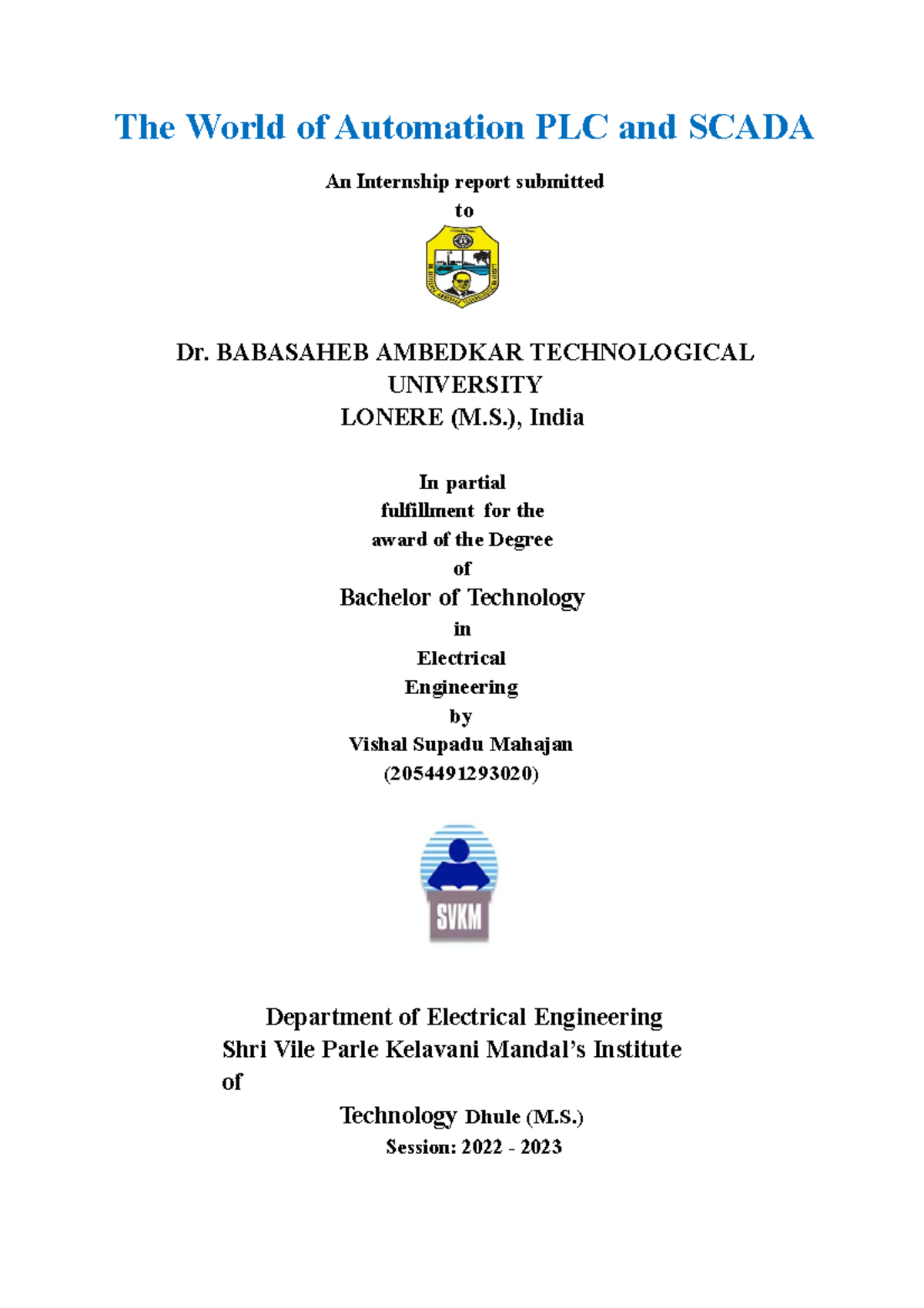 Plc Scada Report The World Of Automation Plc And Scada An Internship