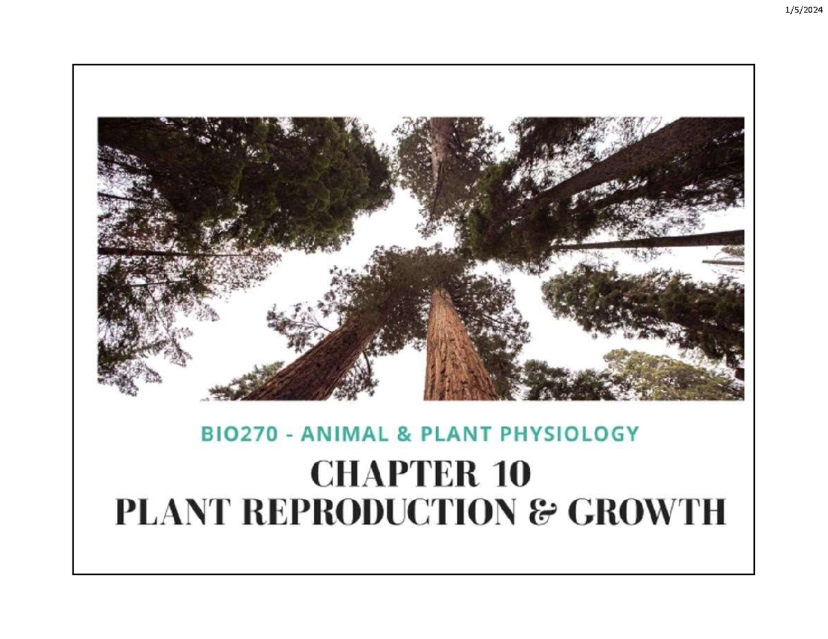 BIO270 C10 - Asexual Reproduction and Plant Growth Mechanisms - Studocu