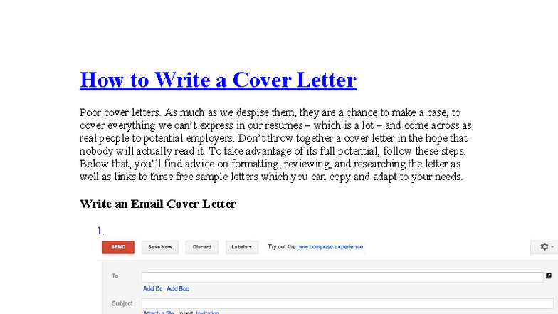 Effective Strategies for Writing a Cover Letter - Studocu