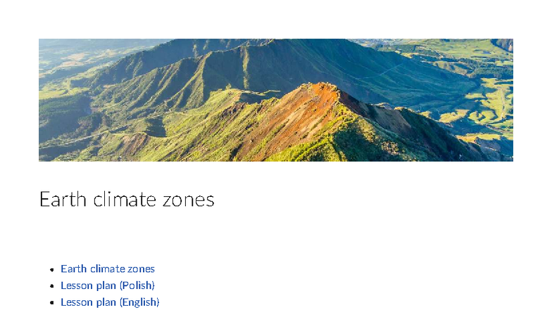 Earth Climate Zones: Lesson Plan for 5th Grade Geography - Studocu