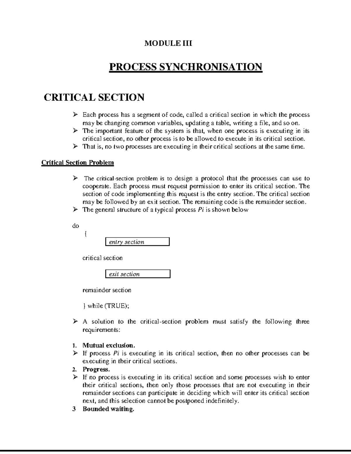 Operating systems - Module 3 - KTU - Studocu