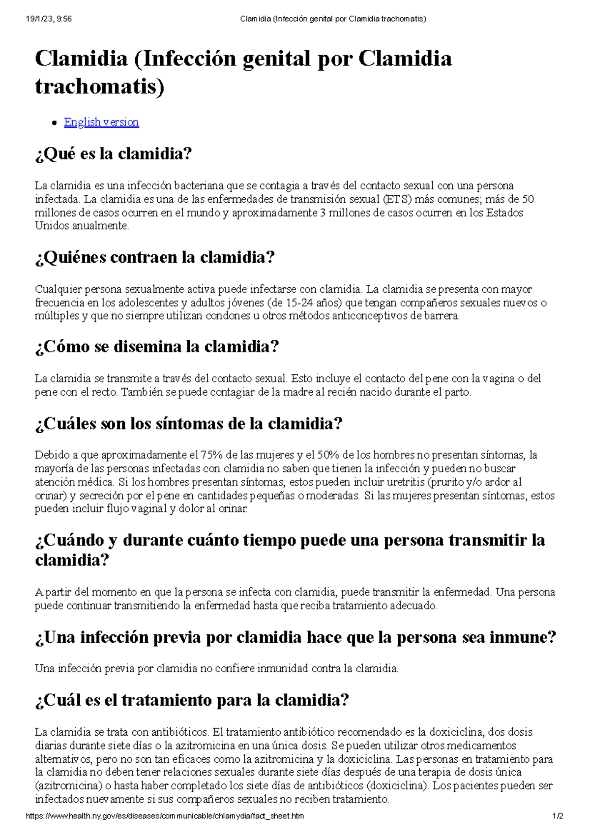 Clamidia: Infección Genital por Clamidia trachomatis - Guía Completa ...