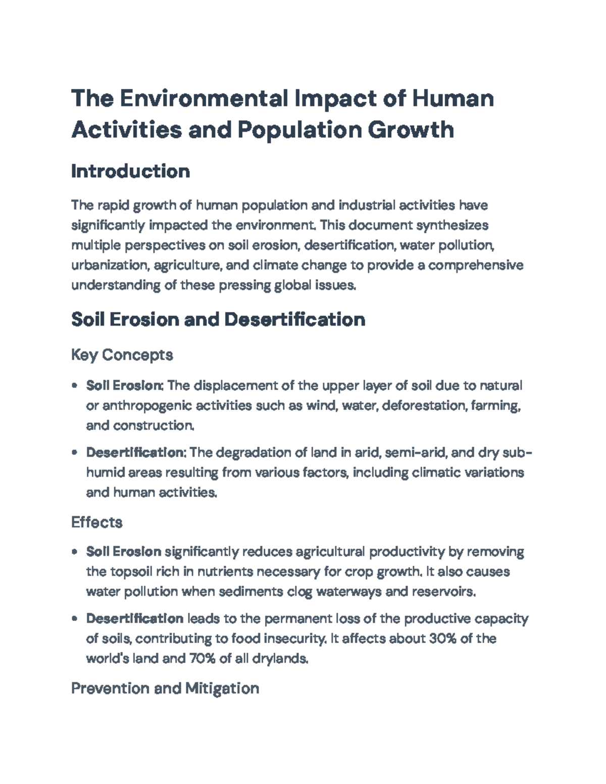 The Environmental Impact of Human Activities: A Comprehensive Overview ...