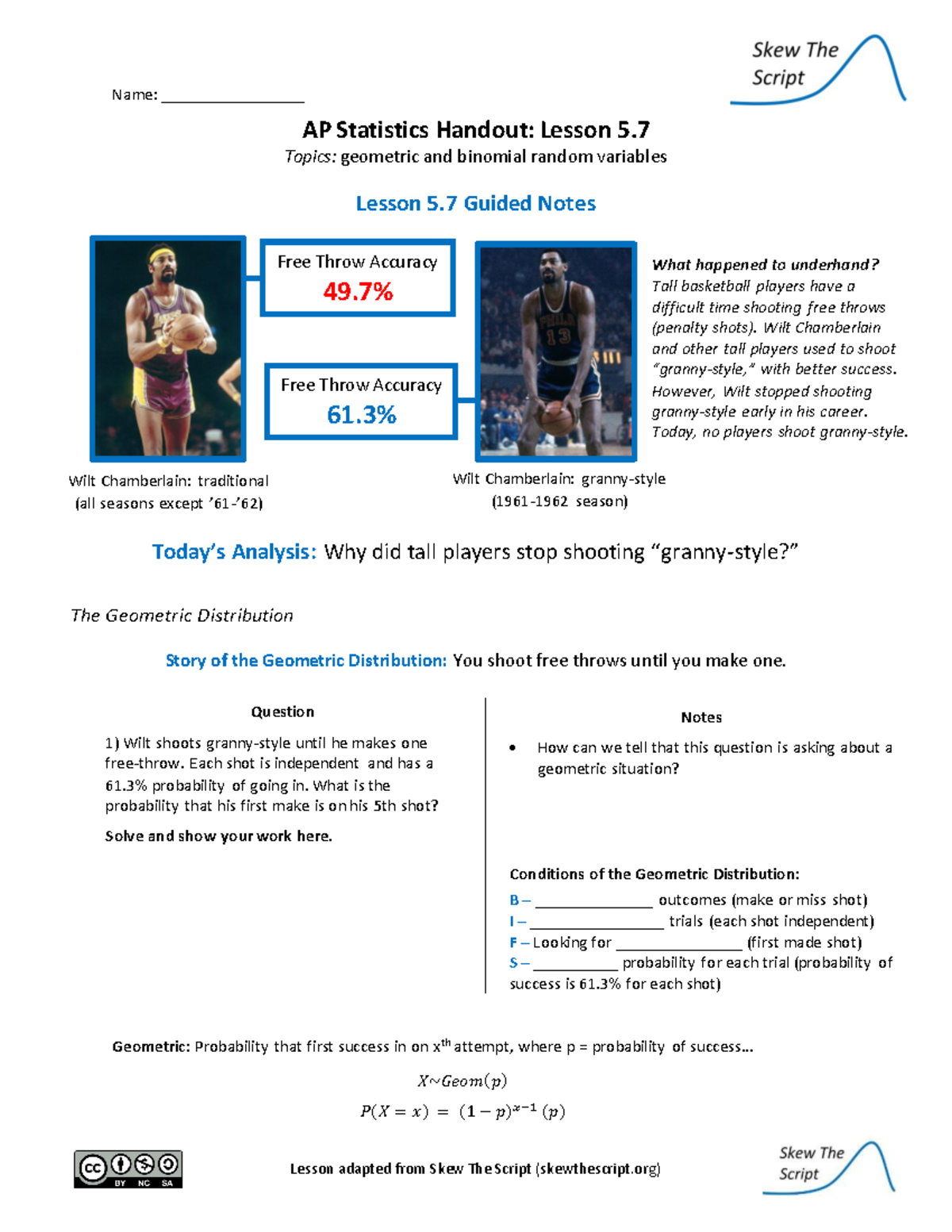 AP Statistics (STAT 101) Lesson 5.7: Geometric & Binomial Distributions - Studocu
