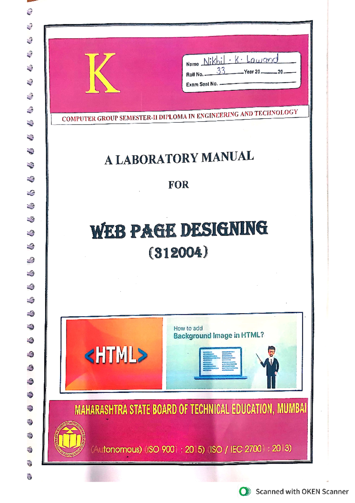 WEB PAGE DESIGNING (312004): HTML Practical Guide and Exercises - Studocu