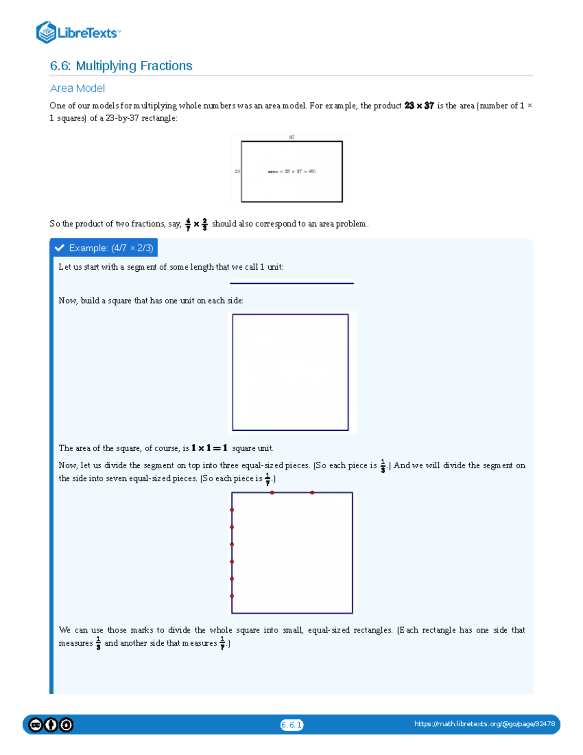 6.6: Area Model for Multiplying Fractions Explained - Studocu