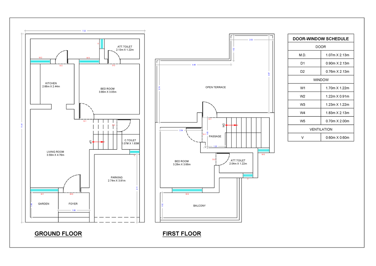 7.22 DOOR-WINDOW SCHEDULE for Building Plan Model - Studocu